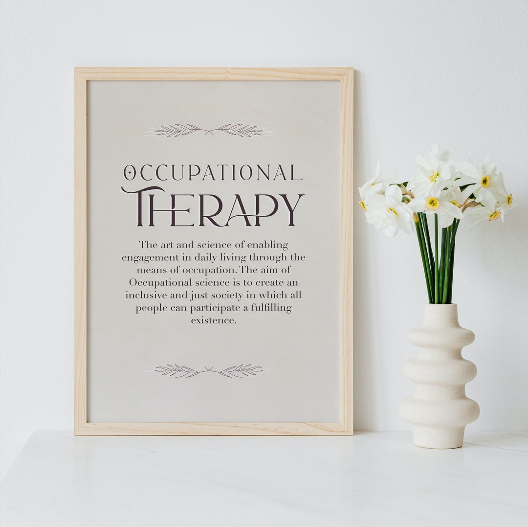 Occupational Therapy Definition Poster, Print, Therapist Wall Art Decor ...