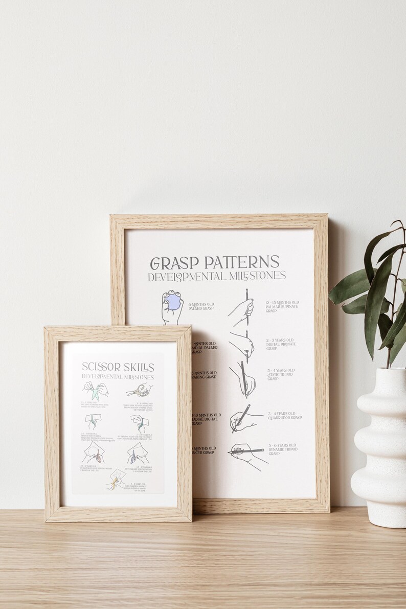 Occupational Therapy Poster Developmental Milestones Fine Motor Skills ...