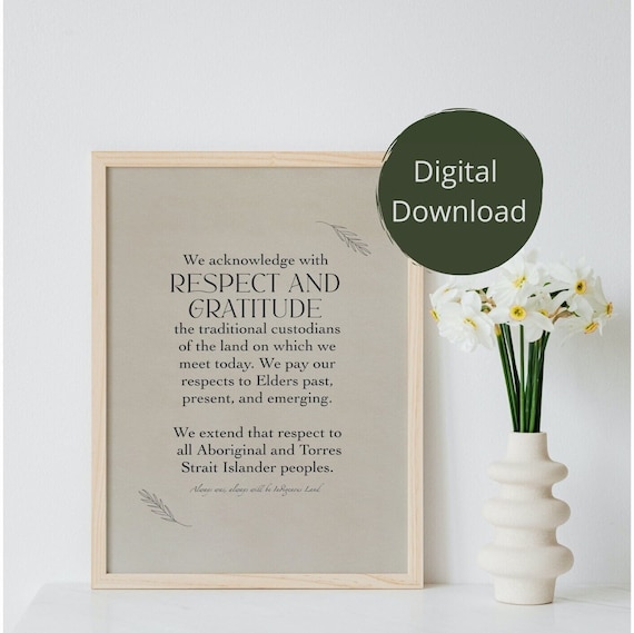 Welcome to Aboriginal Country Acknowledgement of Land - Etsy