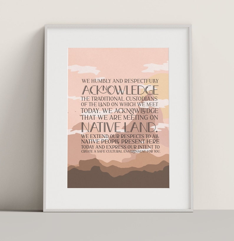 Native Land Poster, Acknowledgement of Native Land, Digital Download ...