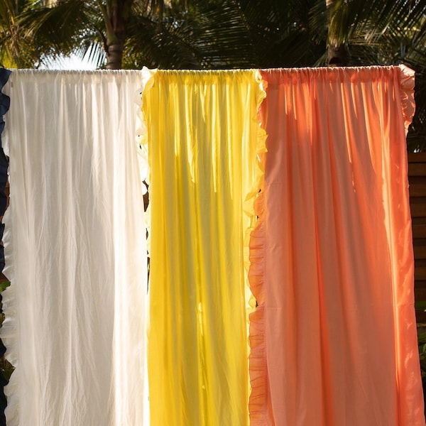 Ruffled Curtains - Etsy