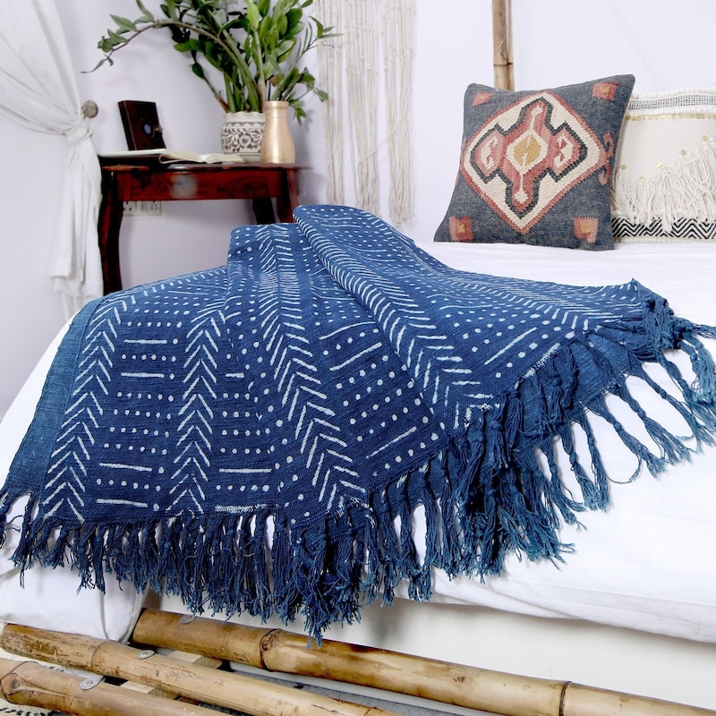Royal Blue Throw Blanket - Etsy