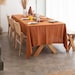 Rust Linen Tablecloth, Rectangular Table Cover for Wedding, Christmas ...