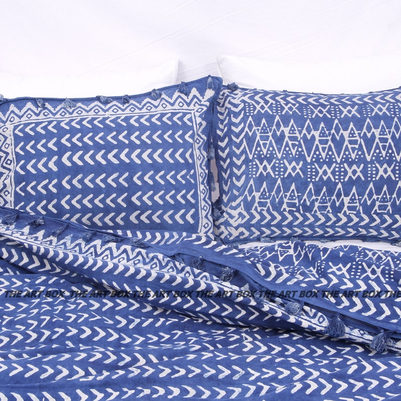 Reversible Cotton Duvet Cover Handmade Block Print Duvet Set - Etsy