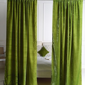 Velvet Curtain Bohemian Rod Pocket Header Custom Hanging, 10 Colors ...