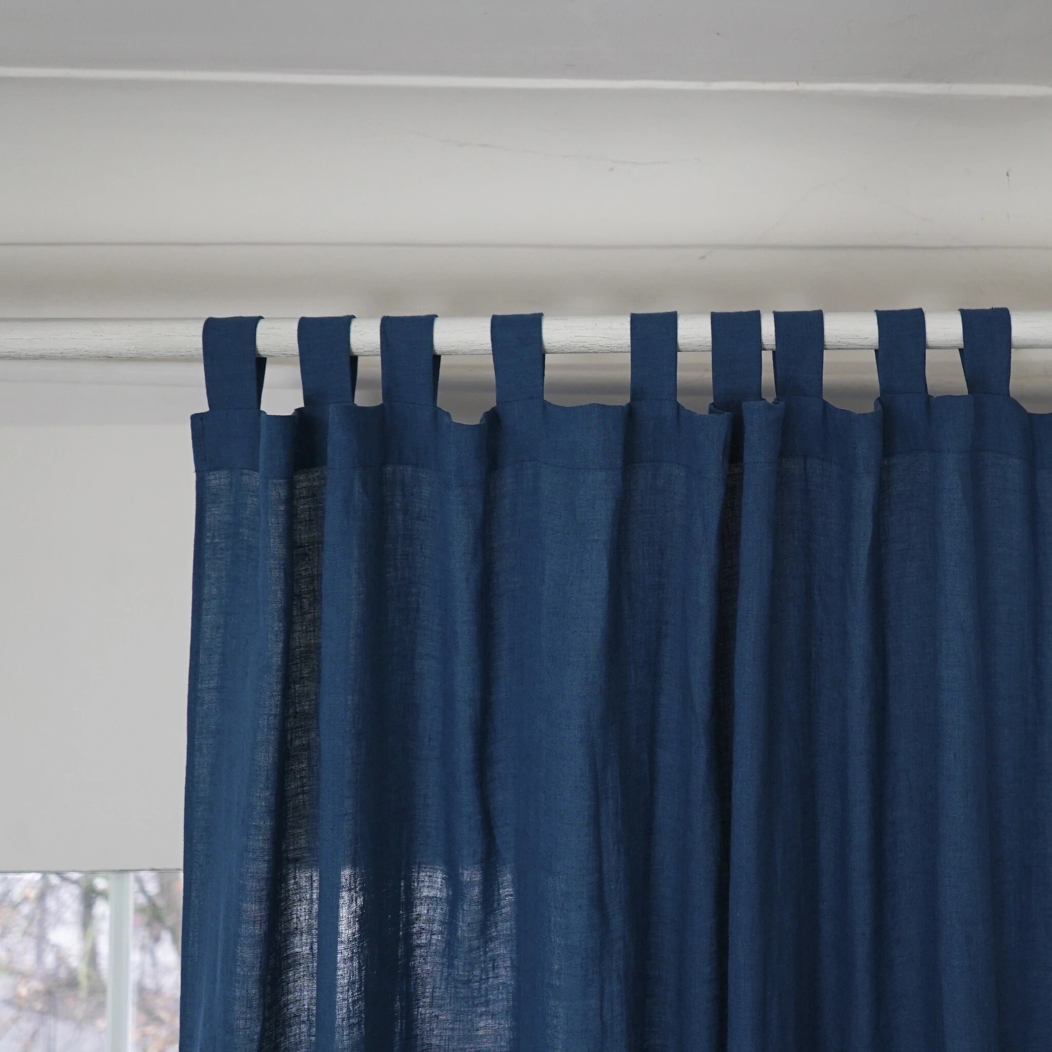 Linen Curtains Single Panel Drapes Personalized 20 Colors - Etsy