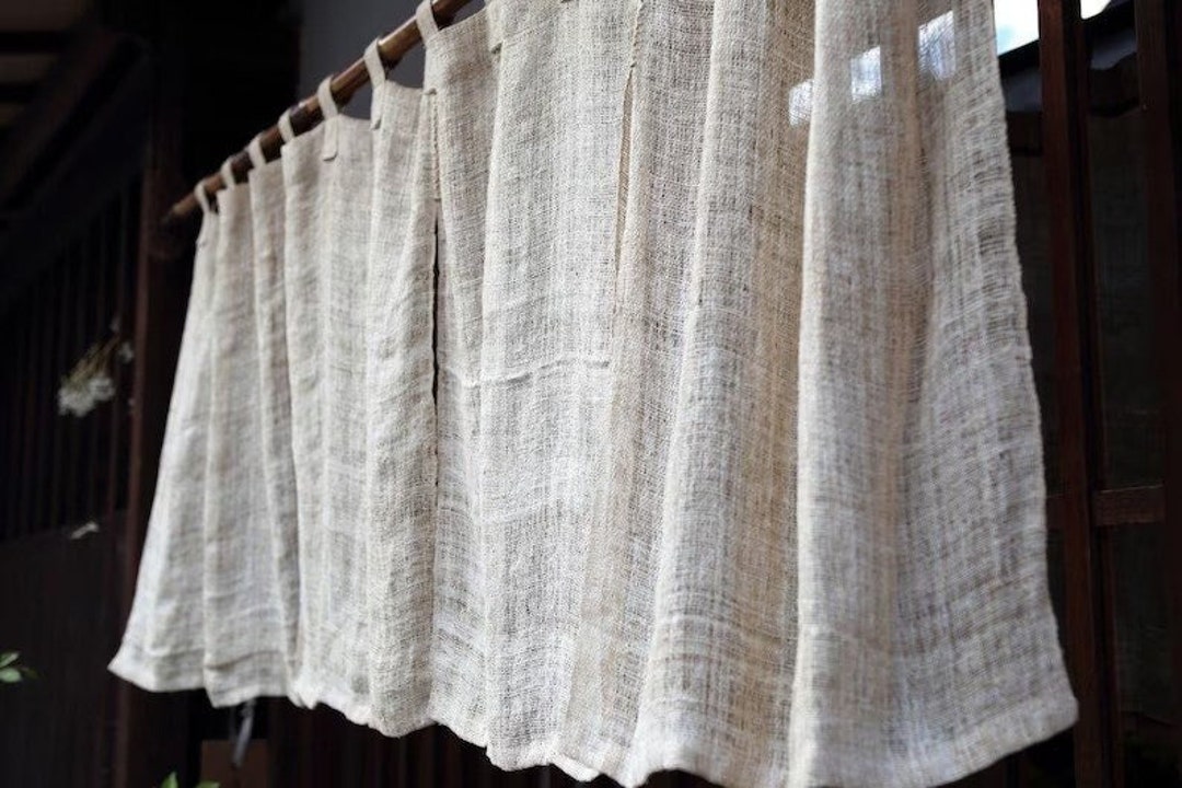 Linen Gauze Sheer Curtain Panel Drape Window Linen Curtains - Etsy UK