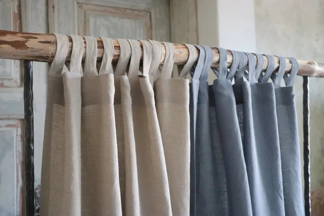 Linen Curtain, 7 Color Options Linen Panel Drape for Living Room ...