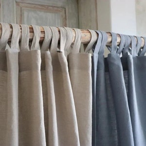 Linen Curtain, 7 Color Options Linen Panel Drape for Living Room ...