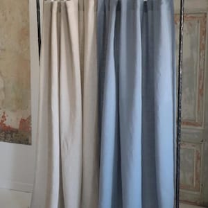 Linen Curtain, 7 Color Options Linen Panel Drape for Living Room ...