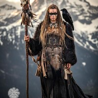 Custom Ritual Trance Mask, Deer Leather, Glass & Metal Beads, Norse ...