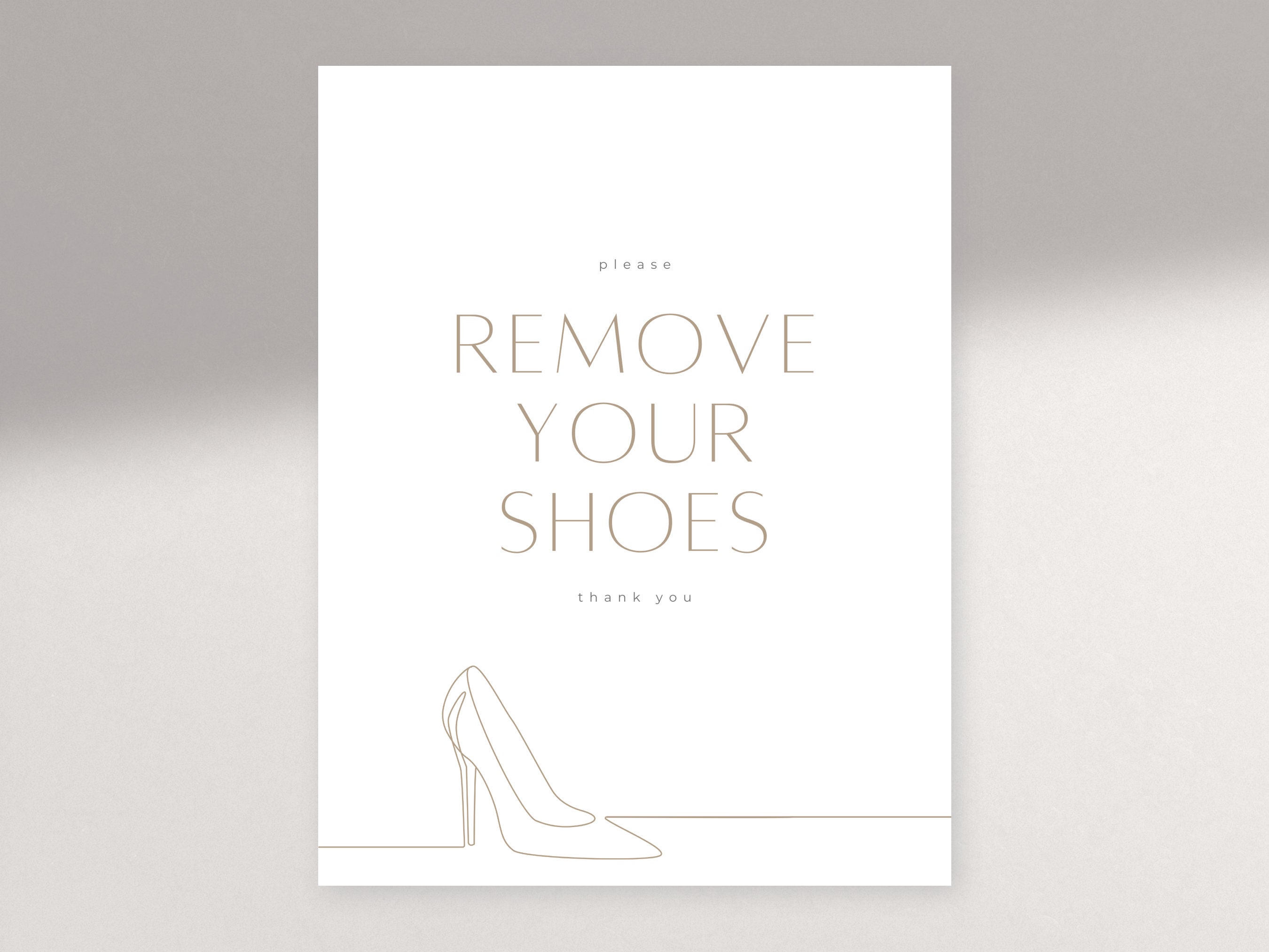 Please Remove Your Shoes Sign Template | Realtor Templates | Open House ...
