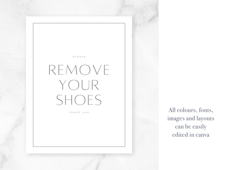 Please Remove Your Shoes Sign Template Realtor Templates - Etsy