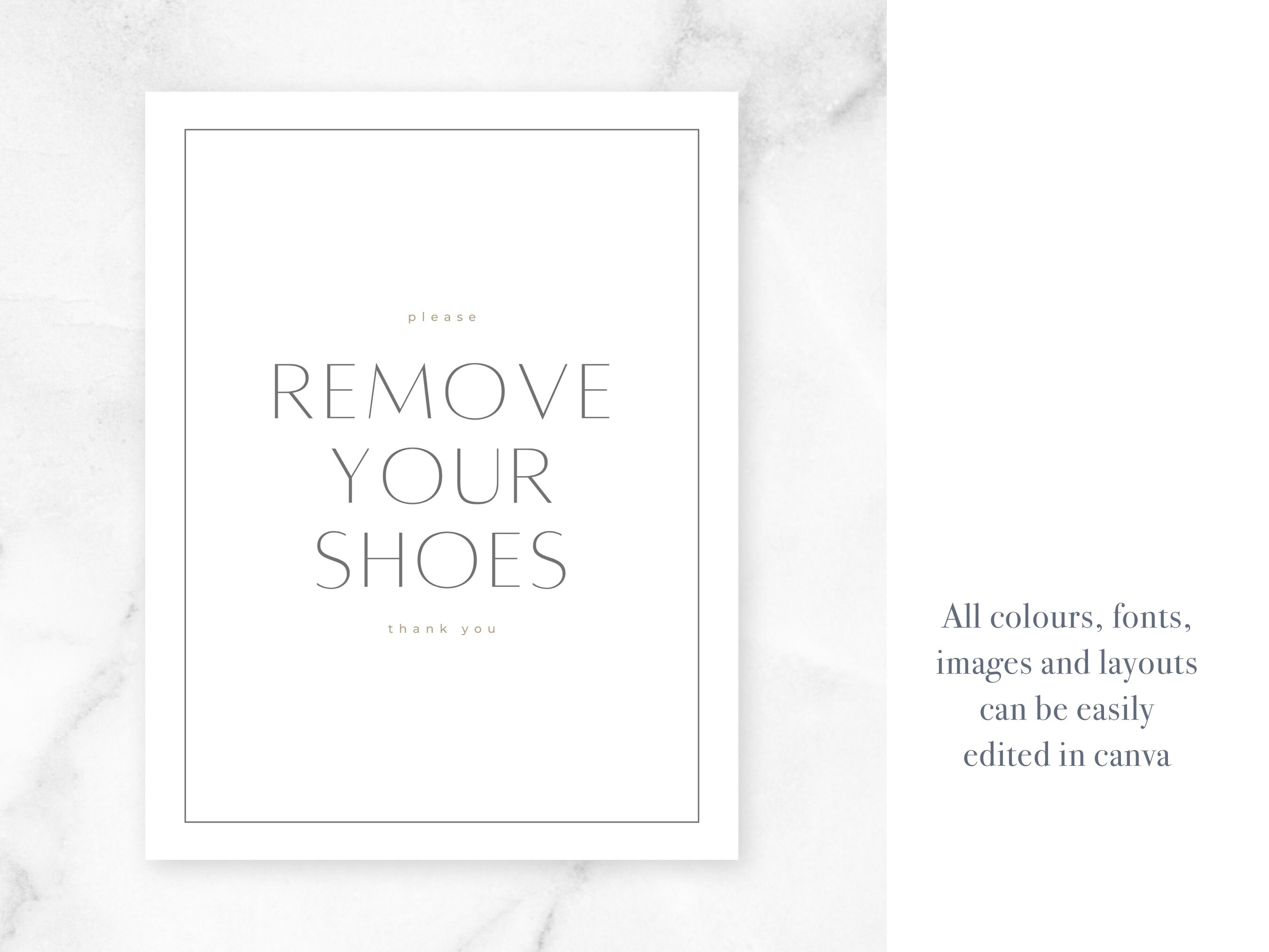 Please Remove Your Shoes Sign Template | Realtor Templates | Open House ...