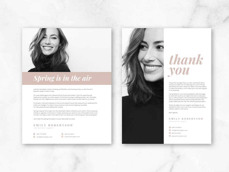 Spring Real Estate Prospecting and Referral Thank You Letter ...