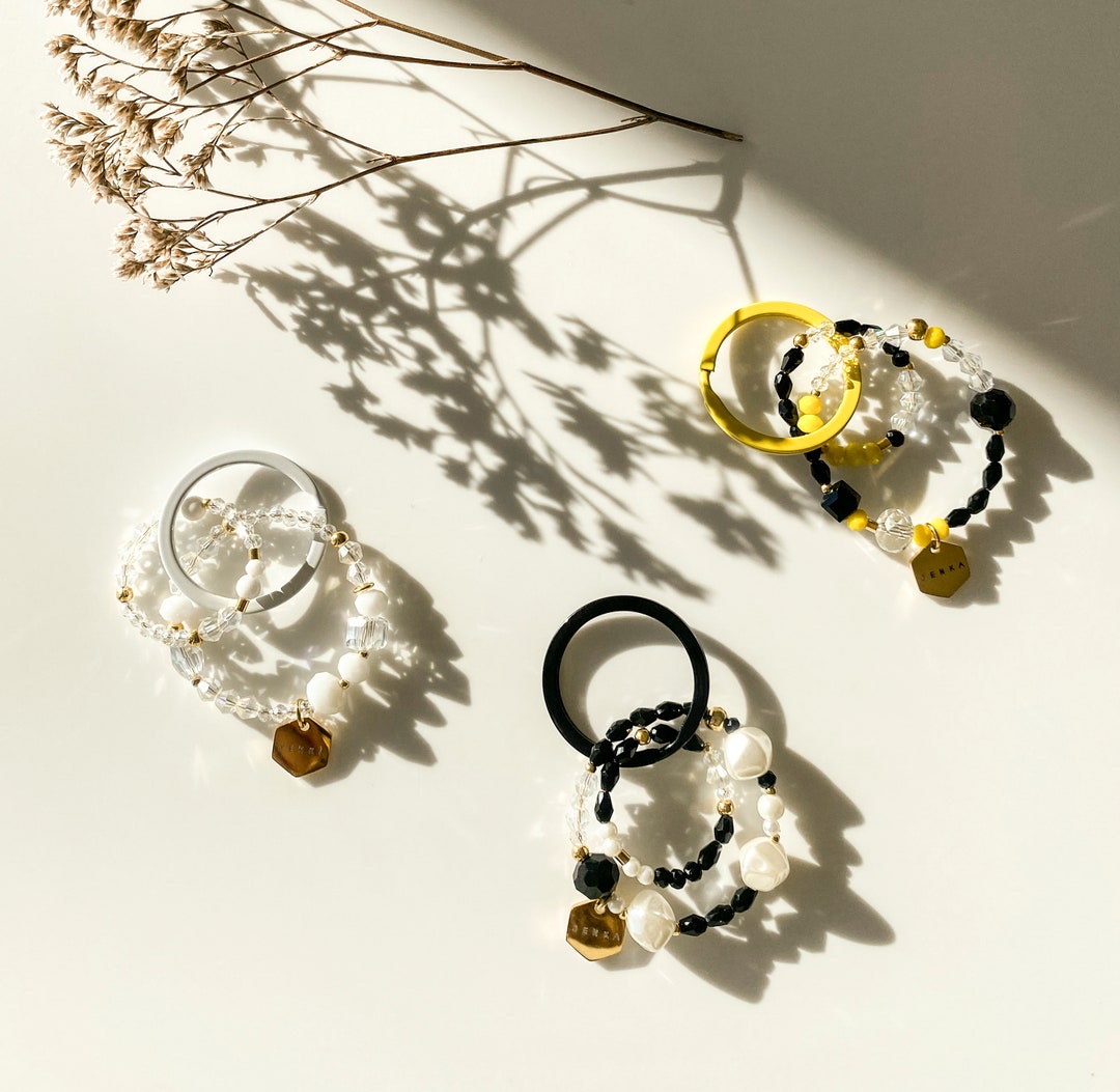 Crystal Key Ring Handmade Keychain With Two Crystal Keyrings in 7 ...