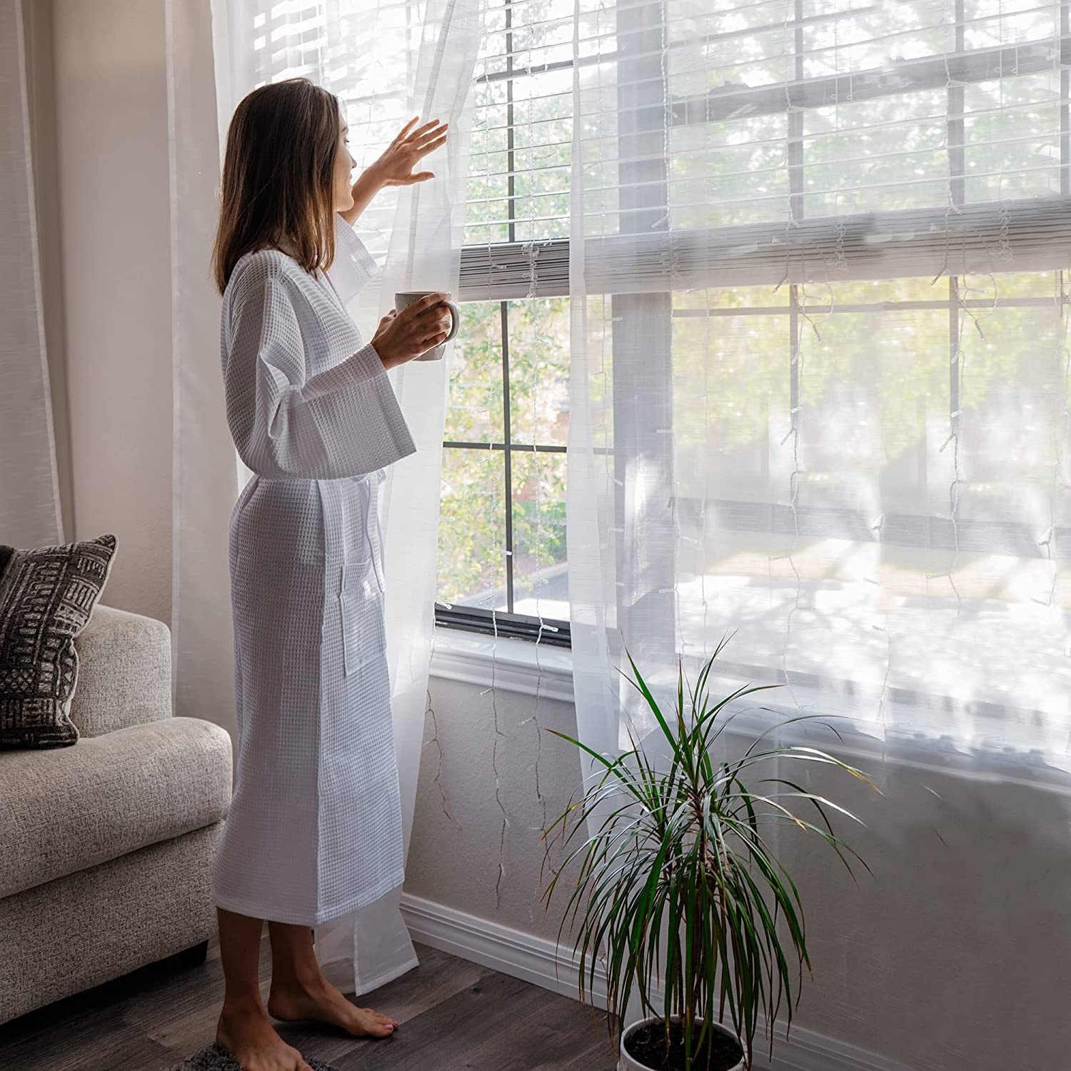 ROMAN NUMERAL ROBE Kimono Robe Long Waffle Robe Women - Etsy