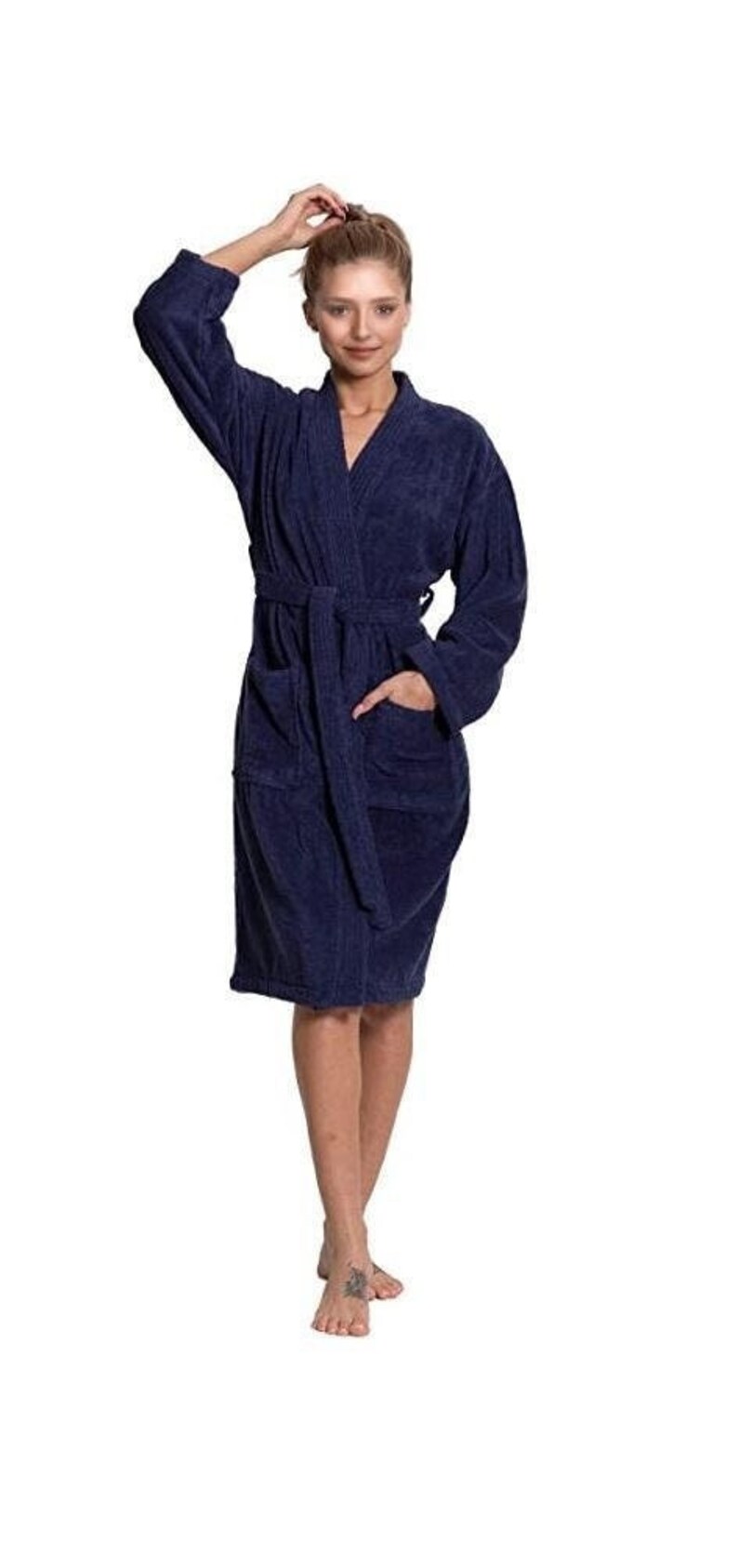 NAVY BLUE ROBE, Terry Bathrobes, Turkish Cotton Robe, Personalized ...