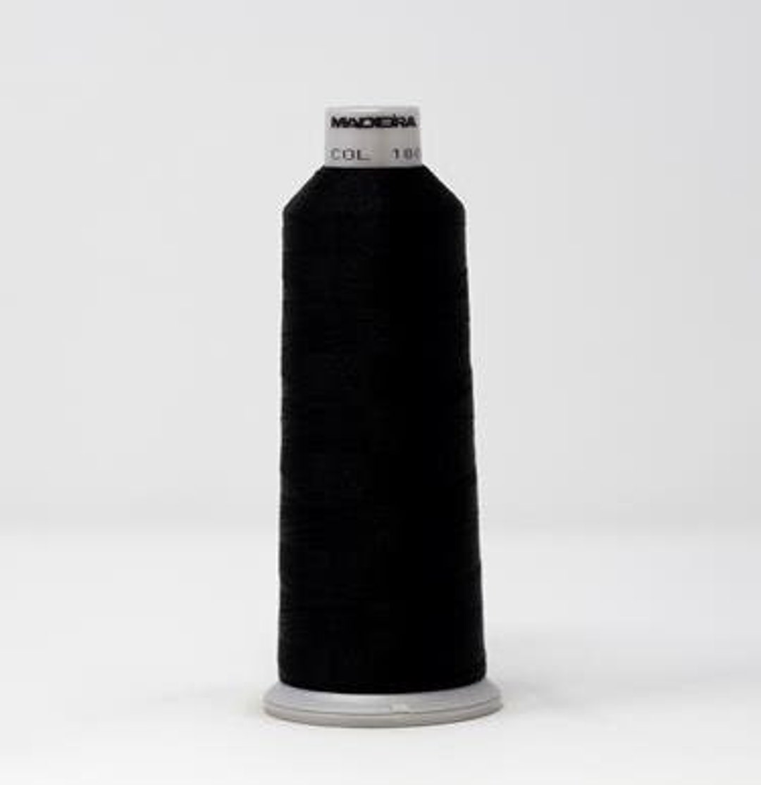 MADEIRA THREAD, Embroidery Thread, 1800 Black 40 Weight Thread ...