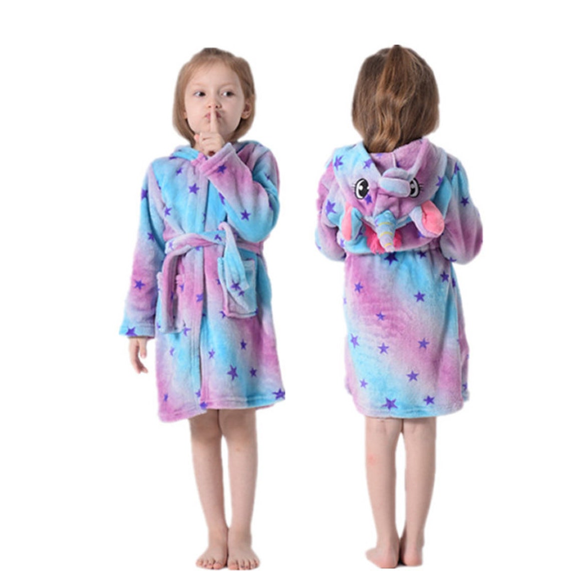 UNICORN ROBE, KIDS Fluffy Unicorn Kids Pajamas Robes, Unicorn Robes ...