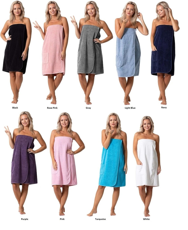 MONOGRAMMED TURKISH TERRY Spa Wrap, Personalized Towel Wrap, Custom ...