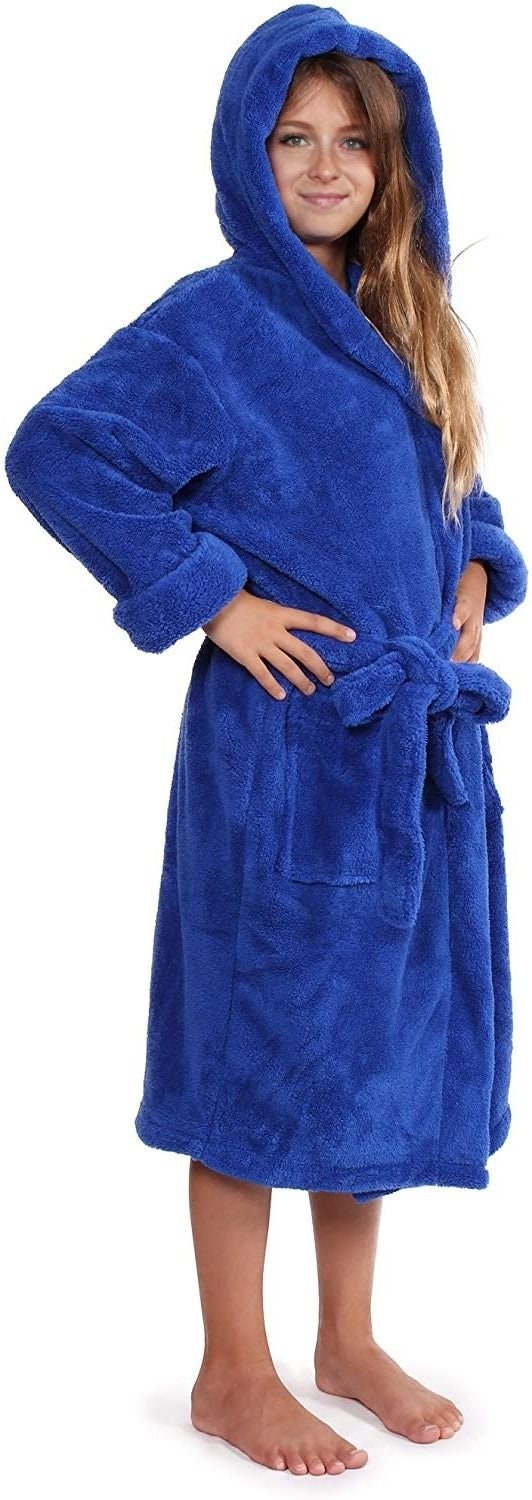Personalized HOODED ROYAL Blue ROBE // Bridal Robe // Bride Robe ...