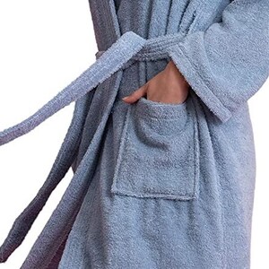LIGHT BLUE ROBE, Terry Bathrobes, Turkish Cotton Robe, Personalized ...