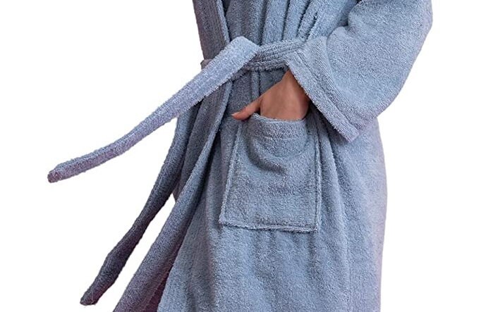Mr. and Mrs. Gift EMBROIDERED TERRY Hooded BATHROBE Cotton Anniversary ...