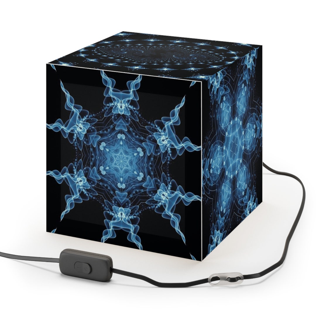 Astral Black Cube Lamp - Etsy