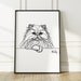 Personalised Persian Digital Print, Persian Cat Outline, Minimalist ...