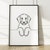Cockapoo Line Drawing, Line Art Dog Print, Cockapoo Picture, Fun Gift ...