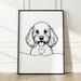Personalised Cockapoo Print, Cockapoo Line Art, Cockapoo Portrait, Dog ...