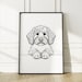 Cockapoo Line Drawing, Line Art Dog Print, Cockapoo Picture, Fun Gift ...