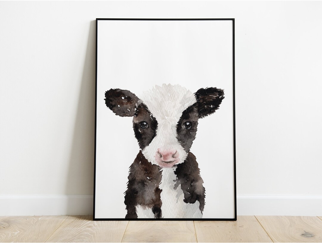 Cow Print, Farmyard Animal Nursery Prints, Farmyard Nursery Decor ...
