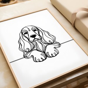 Personalised Cocker Spaniel Digital Portrait, Cocker Spaniel Puppy Ar ...