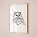 Personalised Persian Digital Print, Persian Cat Outline, Minimalist ...