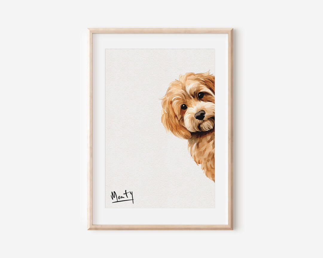 Cockapoo Print, Dog Drawing Print, Fine Art Dog Print, Black Cockapoo ...