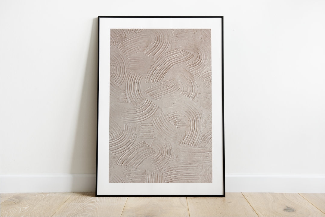 Beige Wall Art Print, Textured Art Prints, Minimalist Style Neutral ...