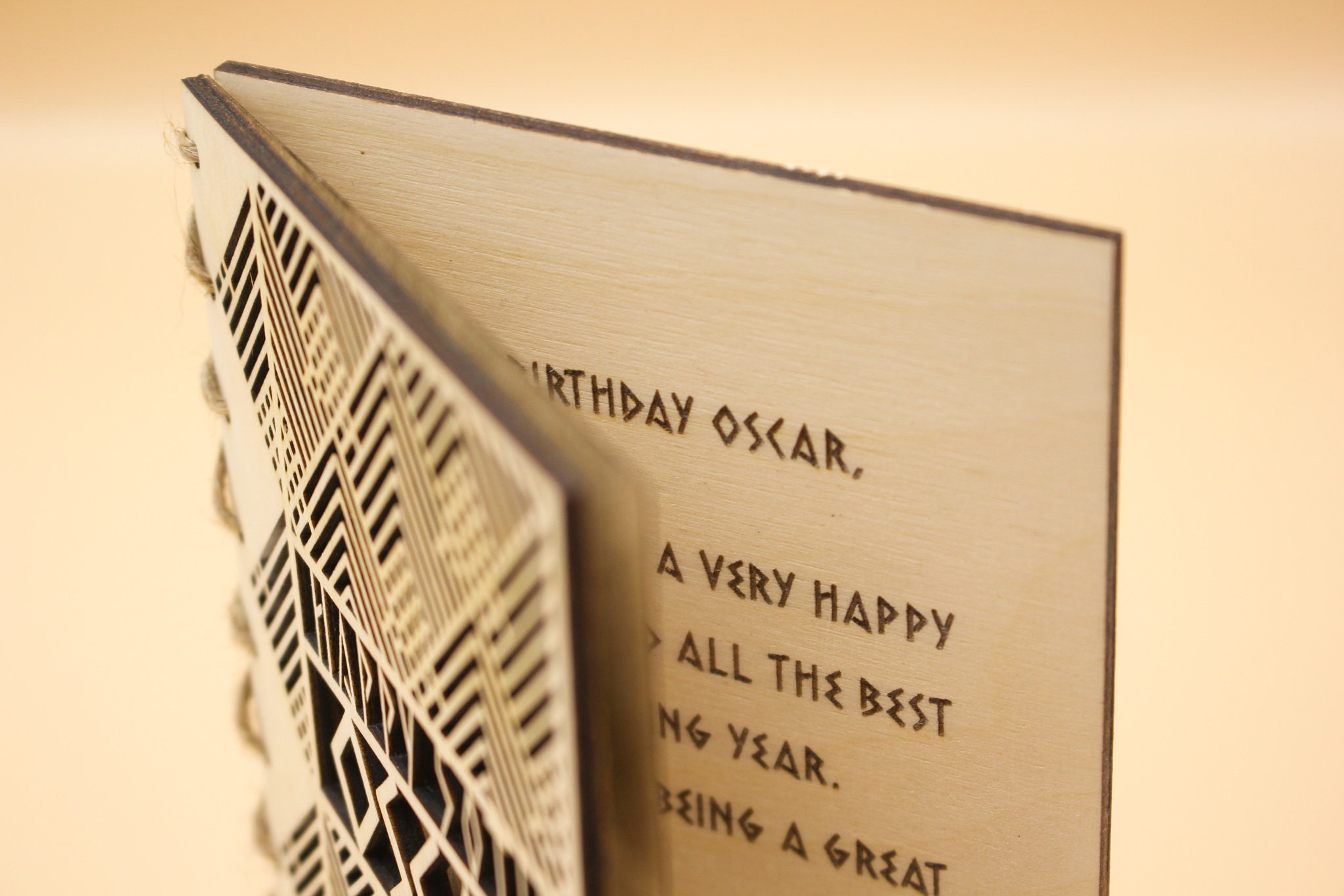 Personalised Wooden Birthday Card | Engraved Message | Premium Wooden ...