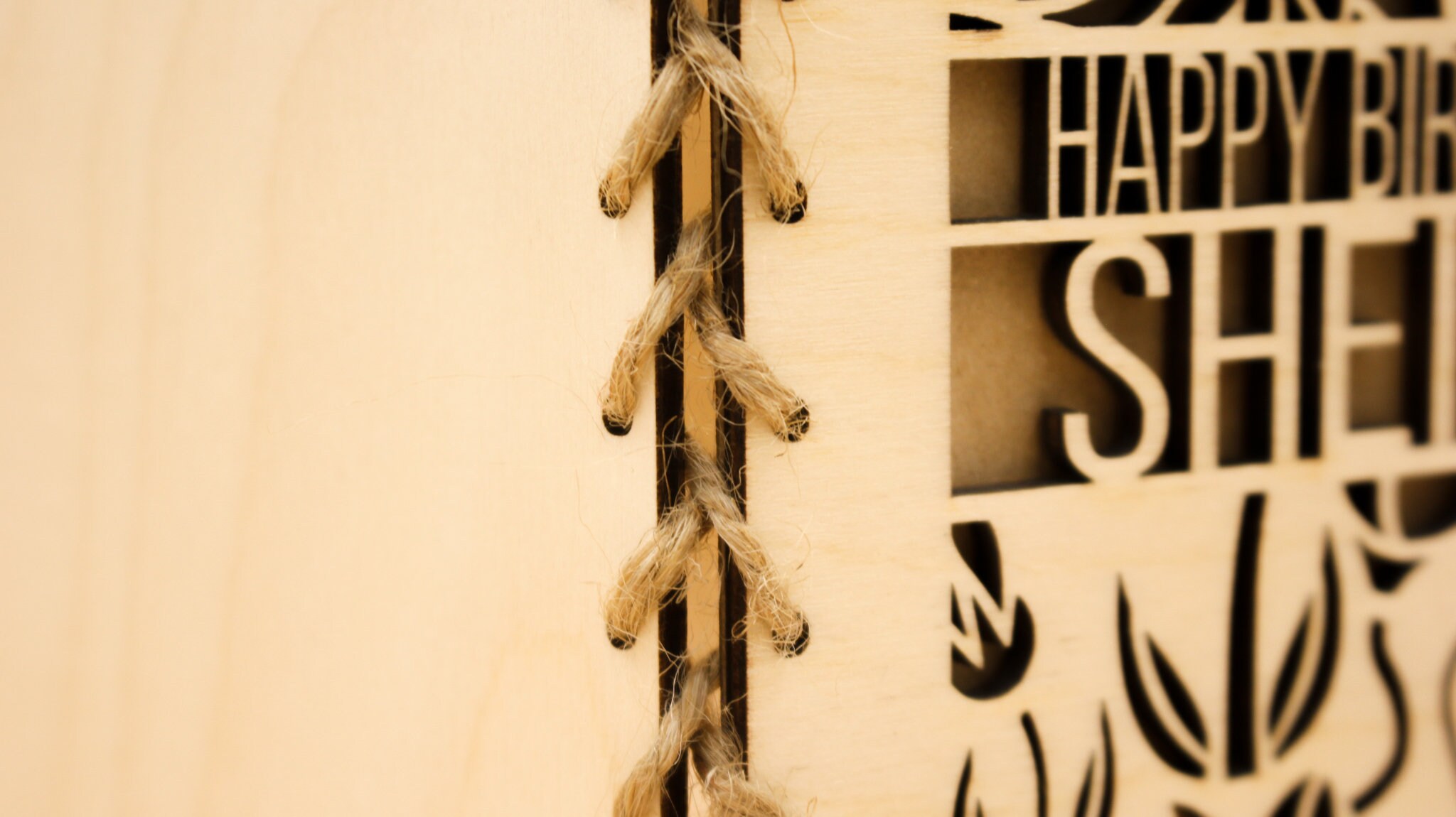 Personalised Wooden Birthday Card | Engraved Message | Carved Name ...