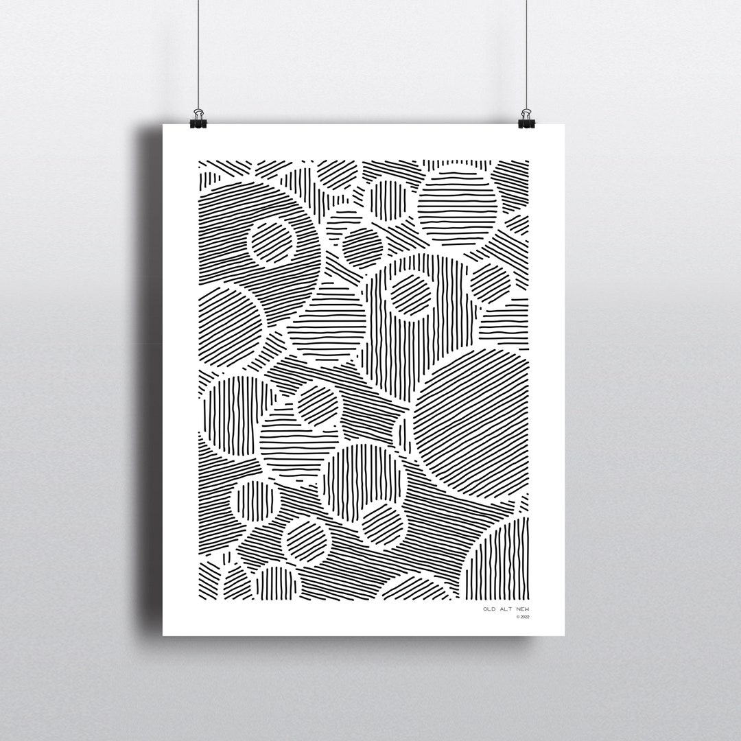 Linear Circles pia Hand Drawing Parallel - Etsy