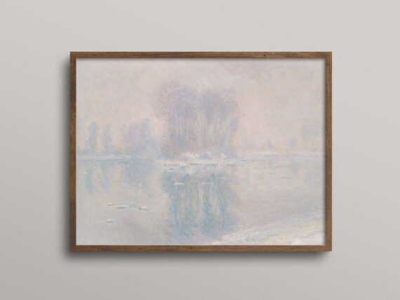 Vintage Claude Monet Winter Landscape Oil Painting DIGITAL - Etsy