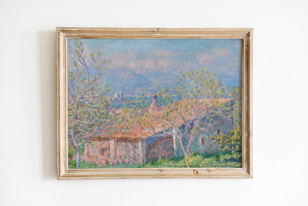 Claude Monet Landscape Print, Gardener's House at Antibes Painting ...