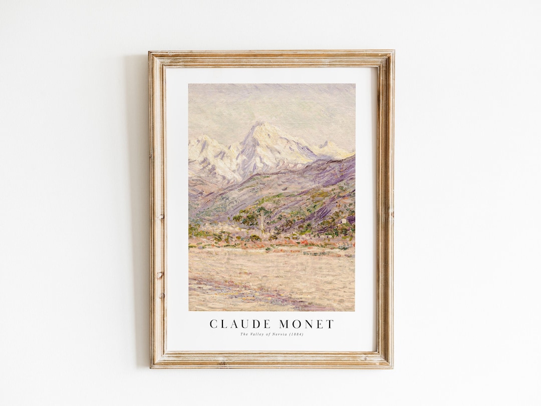 Neutral Tones Claude Monet Museum Exhibition Print, Mountain Landscape ...