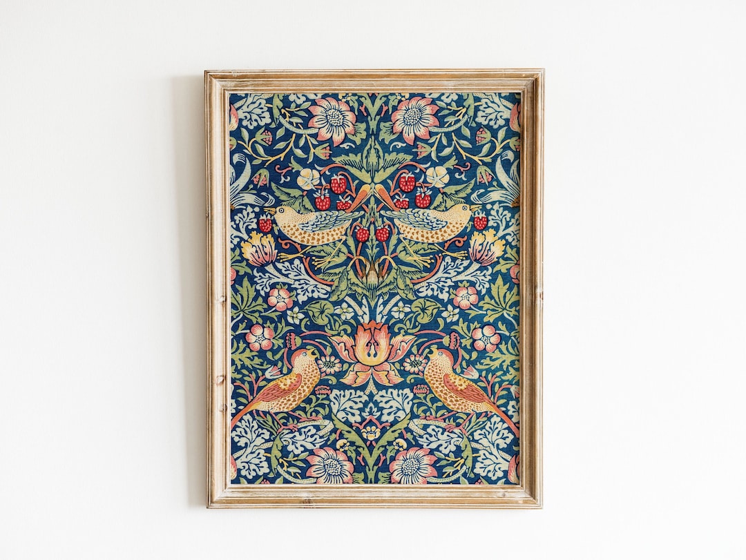 William Morris Strawberry Thief Print, Instant Download, Textile Fabric ...