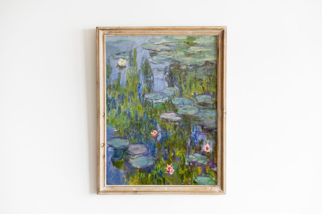 Claude Monet Water Lilies Painting, DIGITAL DOWNLOAD, Vintage Monet ...