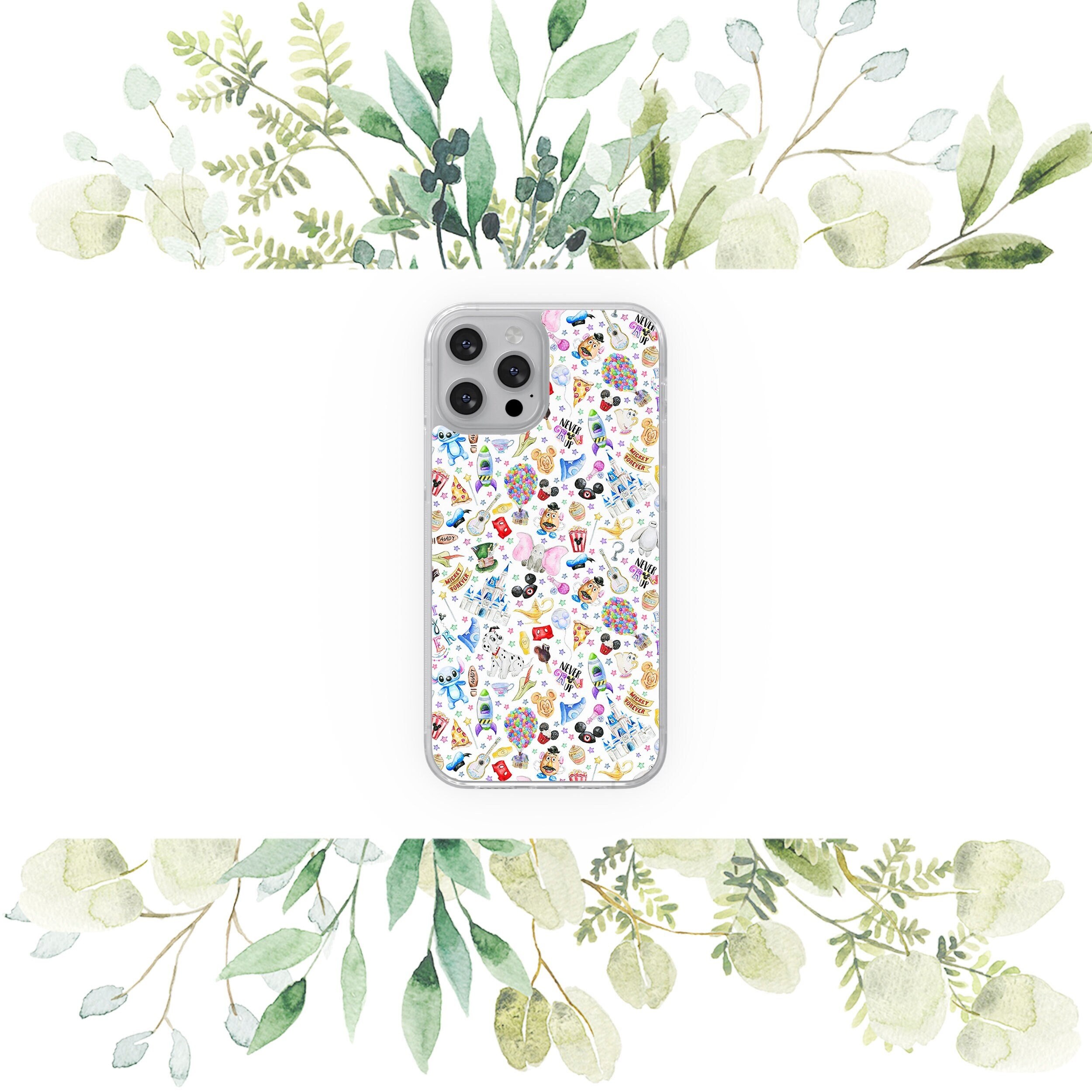 Disney Inspired Characters Phone Case Collage Watercolour - Etsy UK