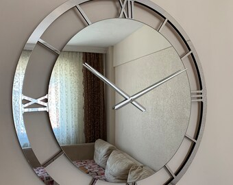Mirror Wall Clock - Etsy