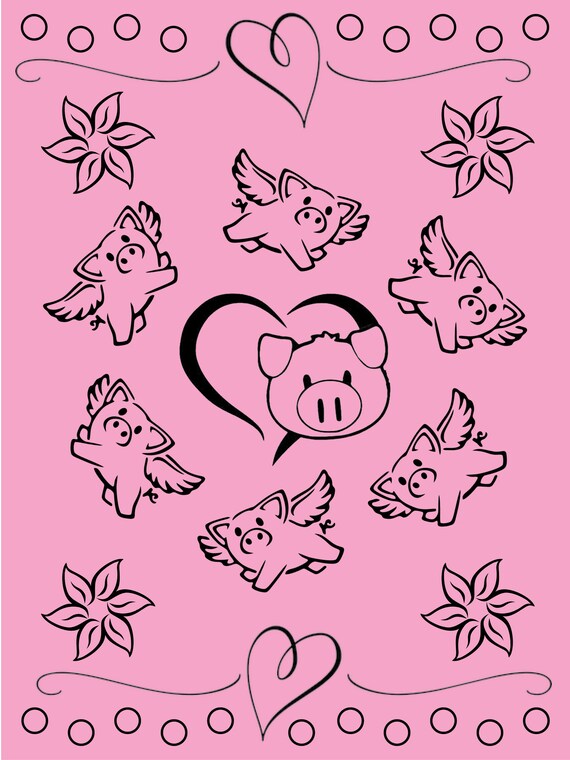 When Pigs Fly Full Size Tapestry Afghan Pattern - Etsy