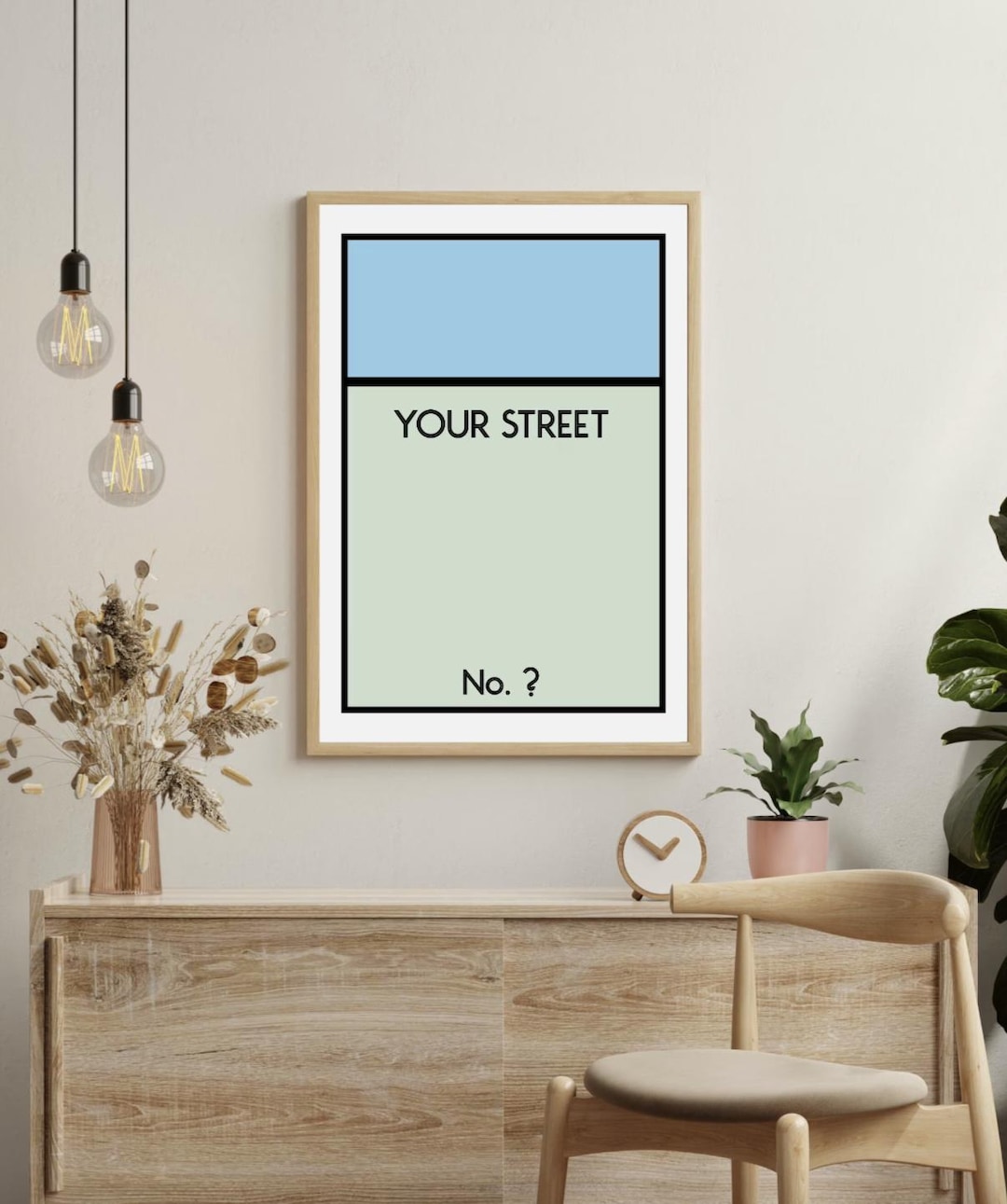 Personalised Board Game Poster. Custom Property Home Decor Gift Idea ...